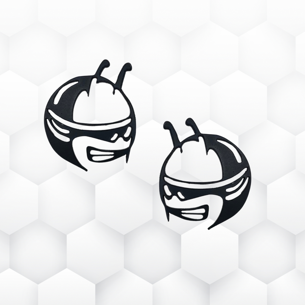 Satin Black Scat Head Emblem Set of 2 - Pep11Customz