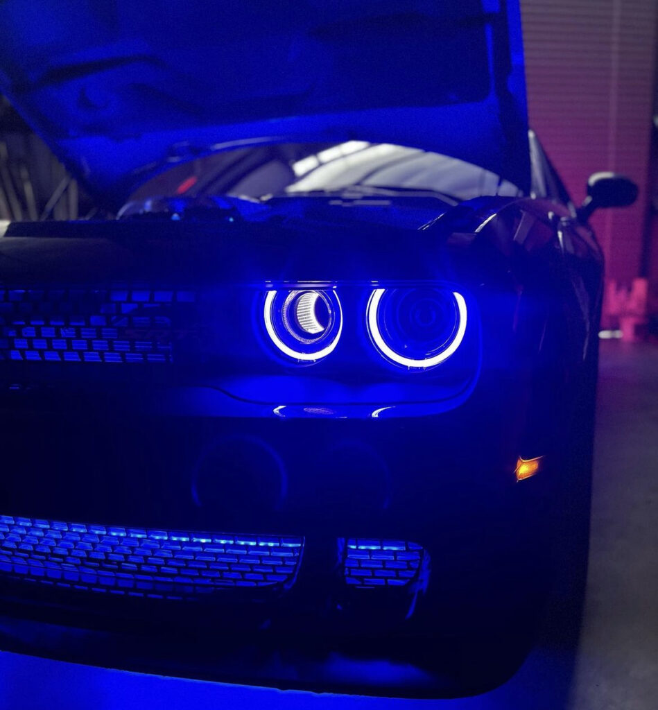 Challenger RGB Preassembled Headlights 2015 + PLUG N PLAY Color Change ...