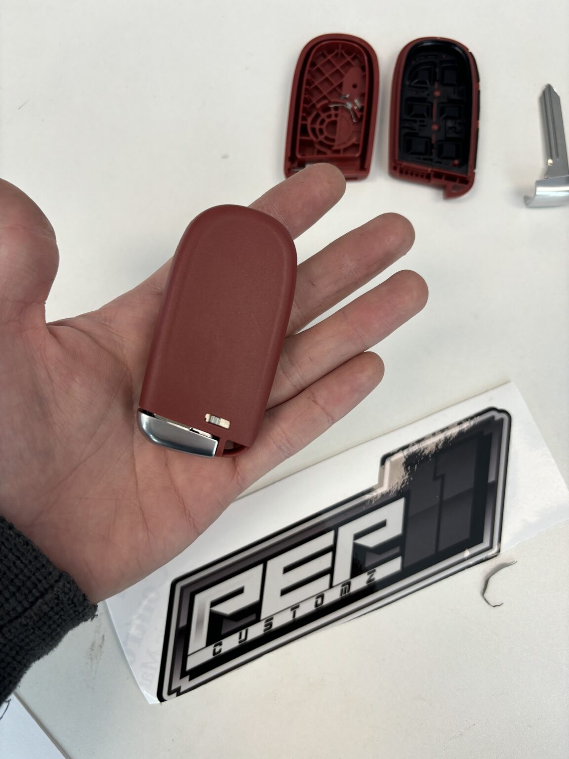 RED KEY Fob - “BLANK” style - Pep11Customz