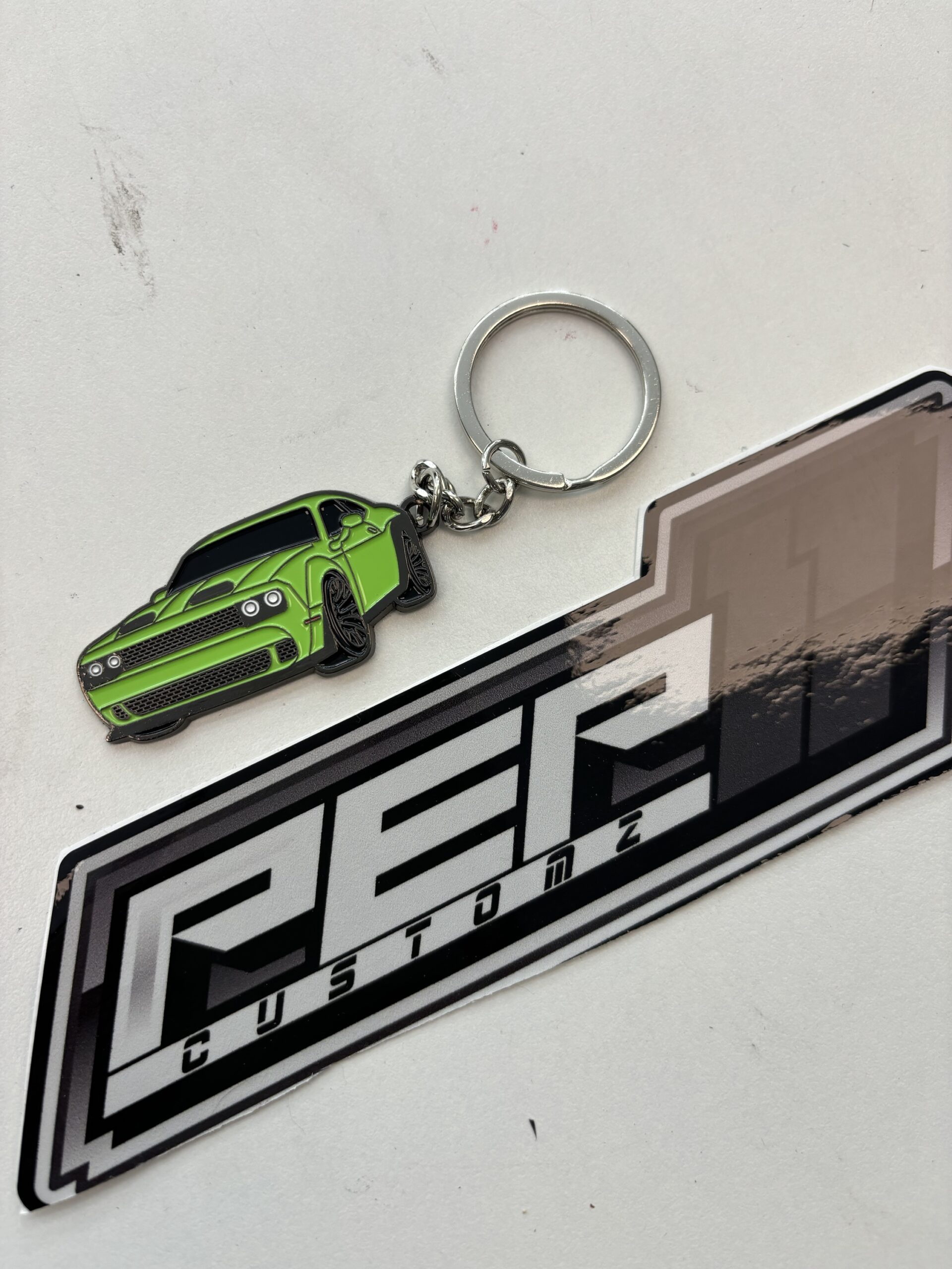 Green Challenger Keychain - Pep11Customz