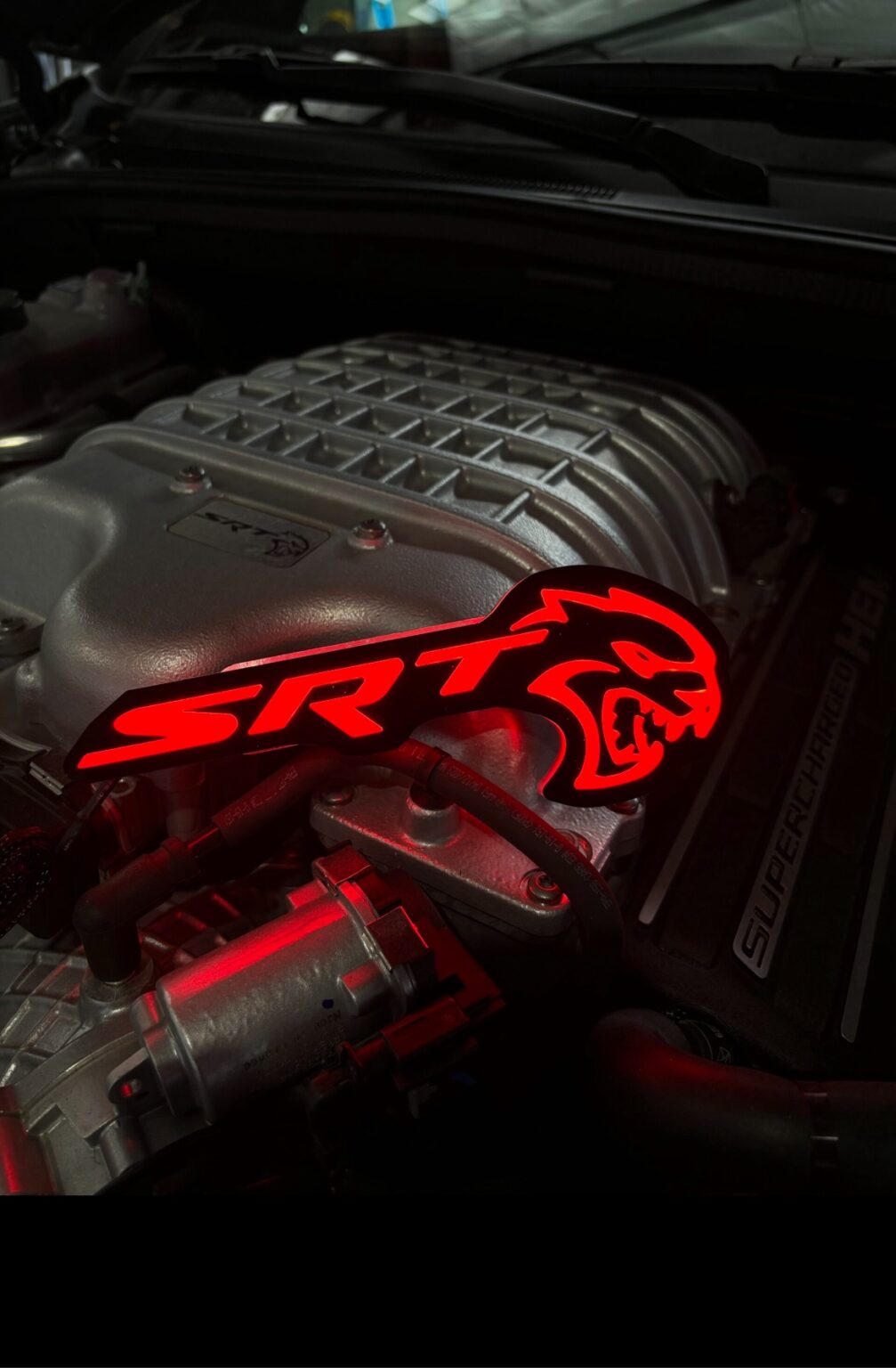 SRT Hellcat LED RGB Emblem logo XL size (Old gen) - Pep11Customz