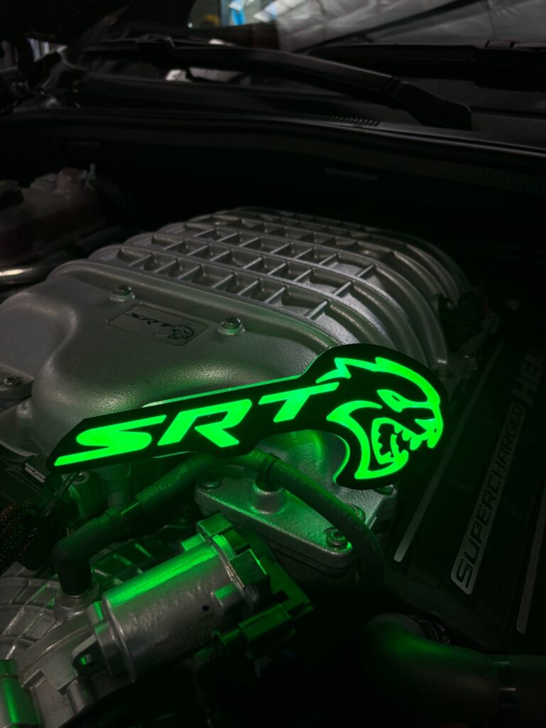 SRT Hellcat LED RGB Emblem logo XL size (Old gen) - Pep11Customz