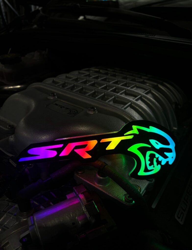 SRT Hellcat LED RGB Emblem logo XL size (Old gen) - Pep11Customz