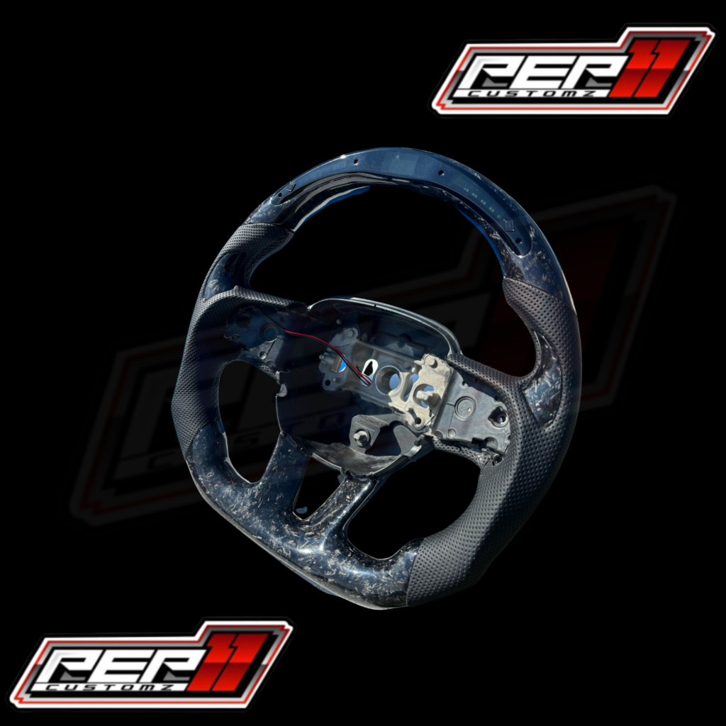 * Forged carbon LED RPM steering wheel “Black on Black” - Pep11Customz