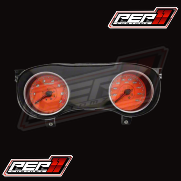 Dodge Charger Daytona Edition Gauge Face; 180 MPH; Orange - Pep11Customz