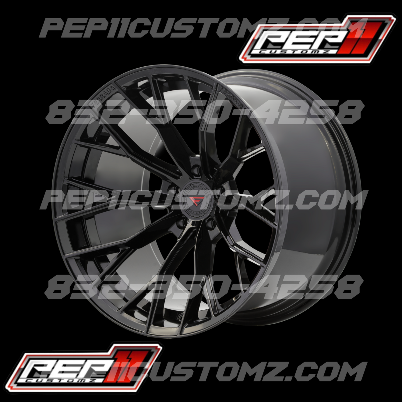 Ferrada FR9 Rims 20"x11" Widebody Rims Obsidian Black Set of 4 ...