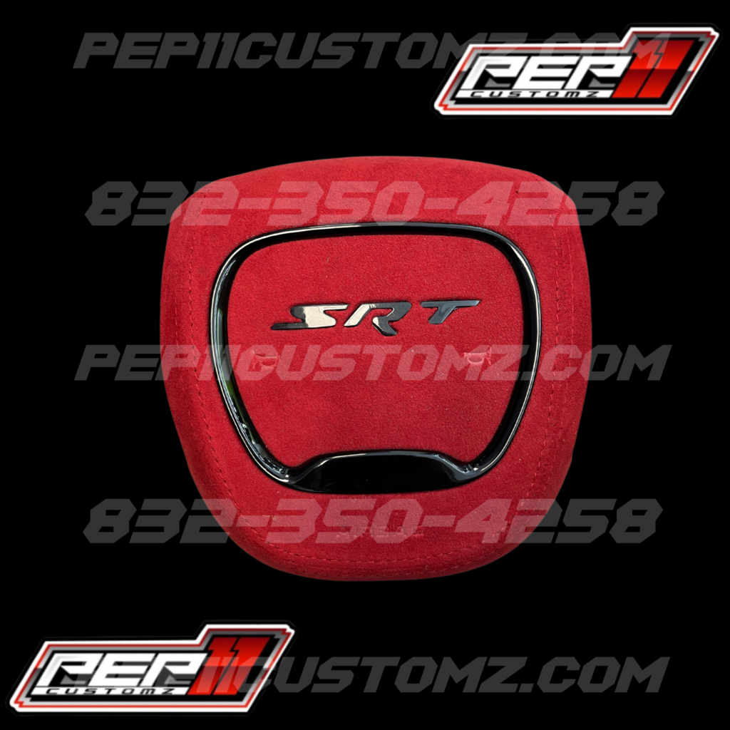 LED ‘SRT’ RGB/FLOW RED SUEDE / GLOSS BLACK TRIM - Pep11Customz