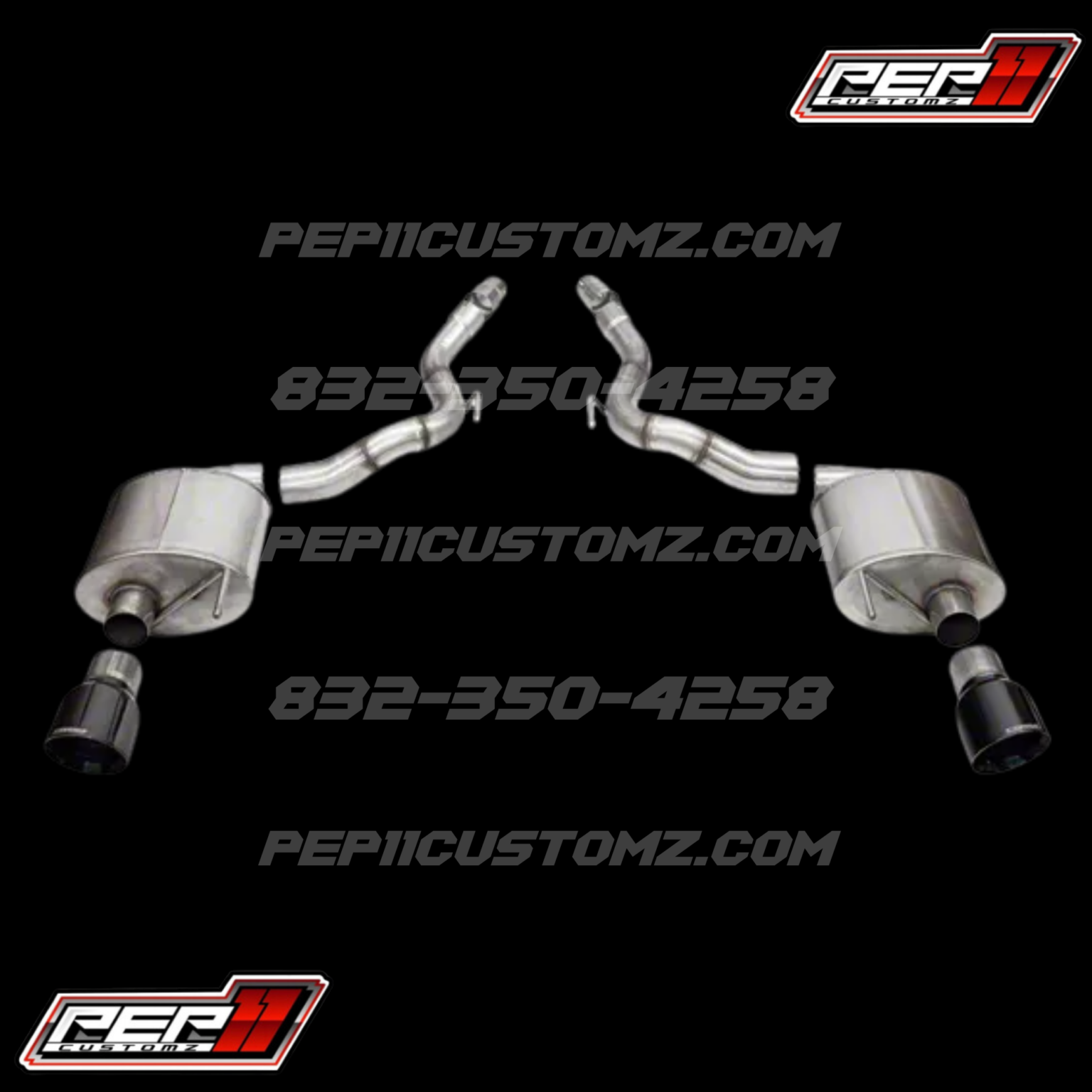 Corsa Performance Sport Axle-Back Exhaust with Black Tips 24-25 Mustang GT Convertible w/o ...
