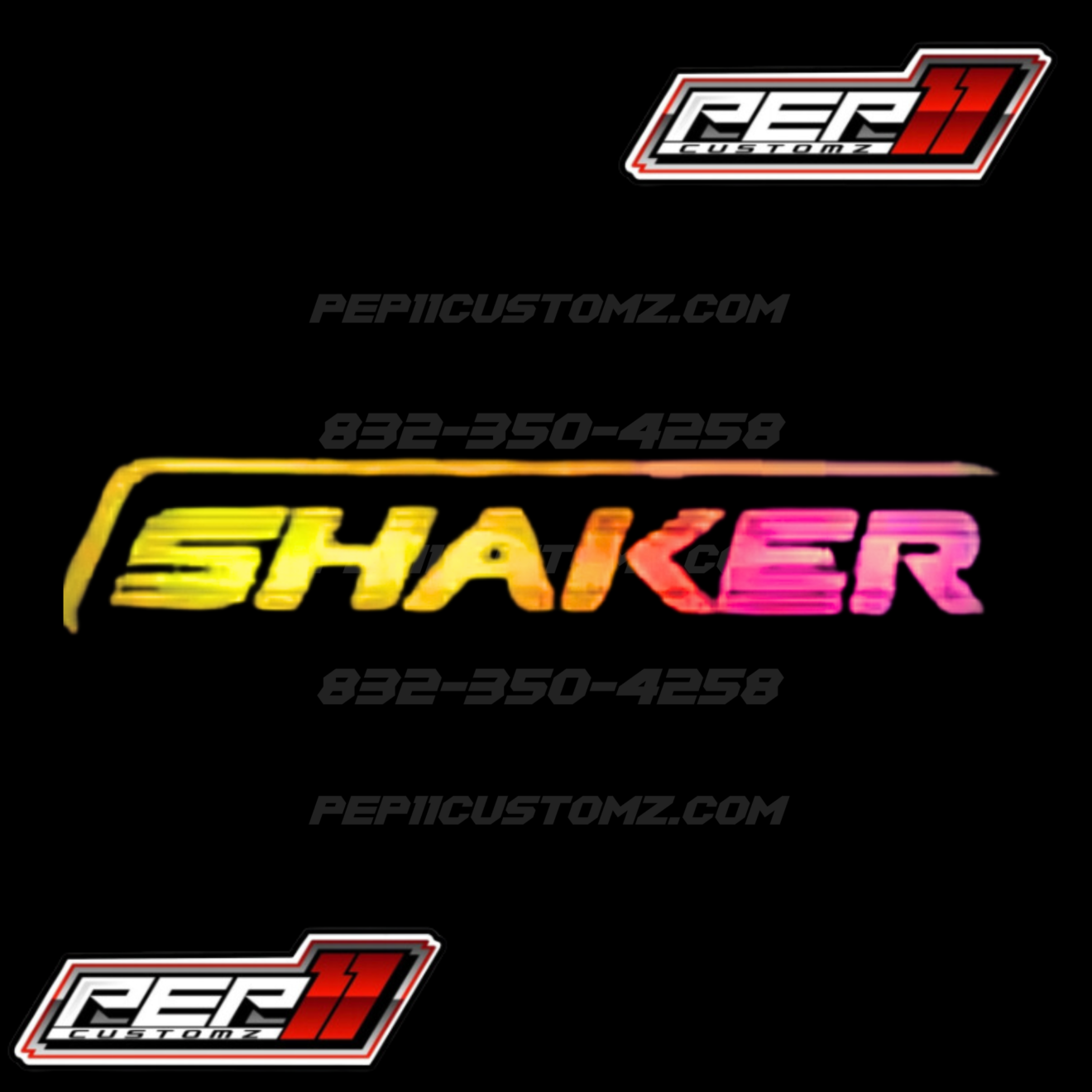 SHAKER LED Emblem RGB and Flow patterns - Pep11Customz