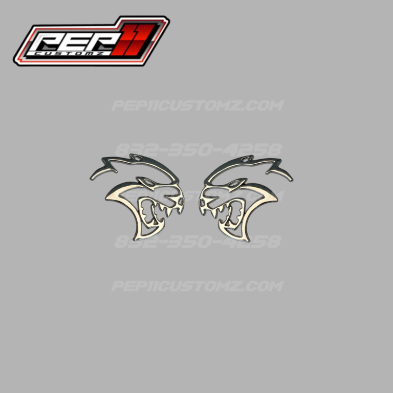 Small Chrome Hellcat Emblems - Pep11Customz