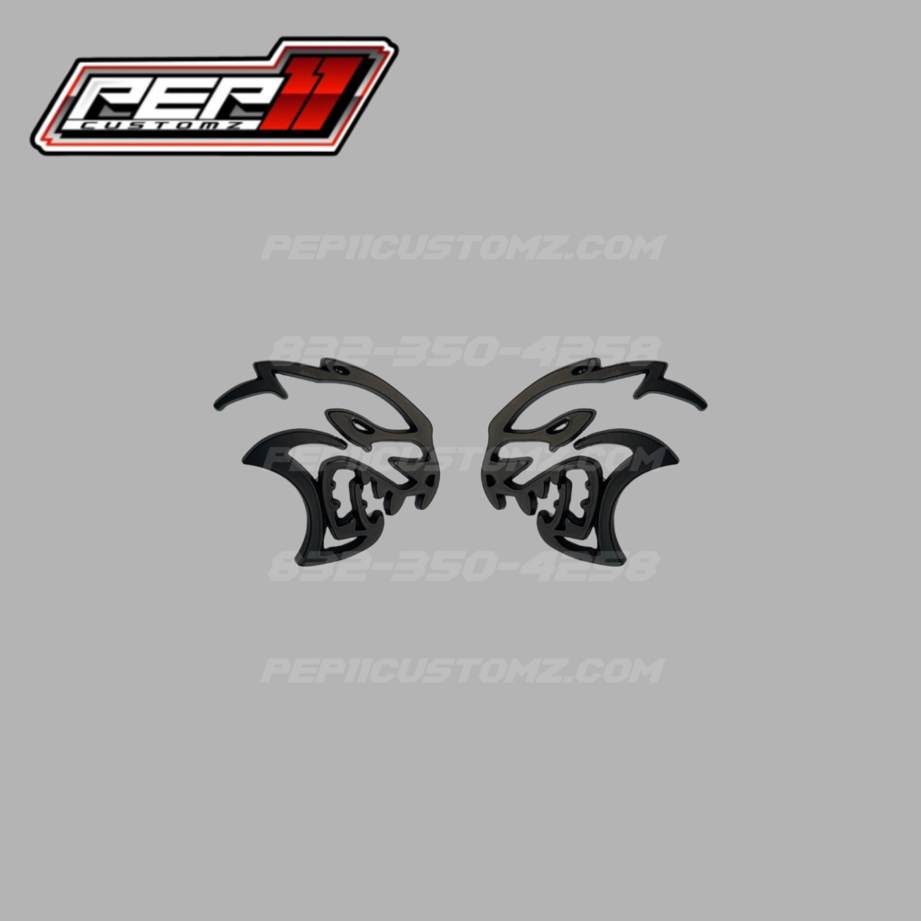 Small Black Hellcat Emblems - Pep11Customz