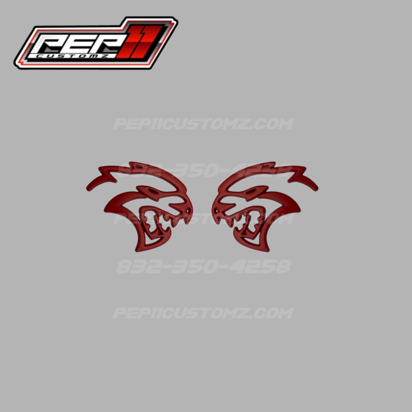 Small Red Hellcat Emblems - Pep11Customz