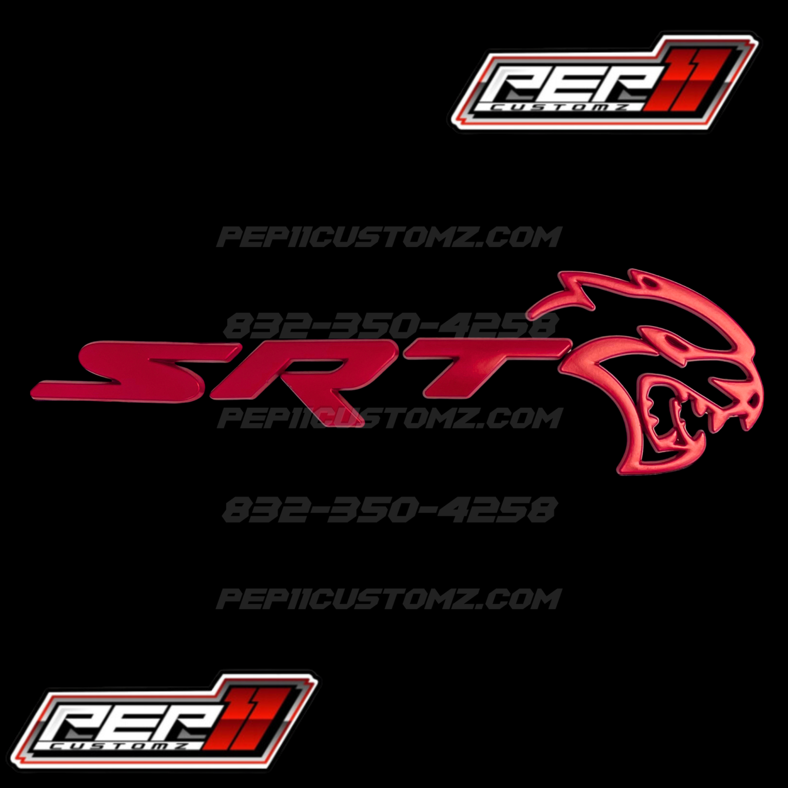 Red SRT Hellcat Emblem - Pep11Customz